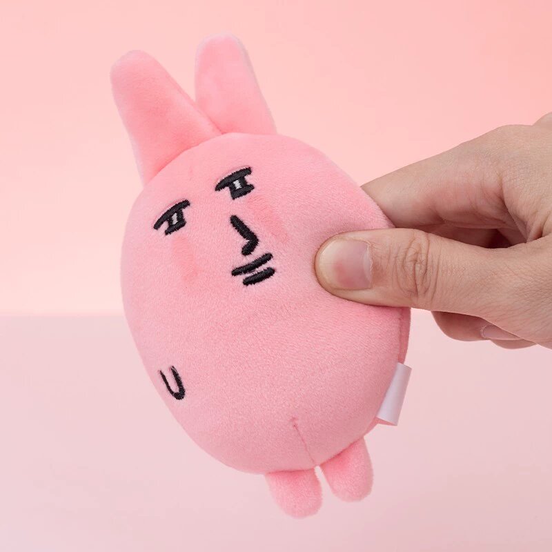 Мягкая игрушка-подвеска «Розовый кролик-ангел» из серии «Кролики» — милый мультяшный подарок для лучшего друга Розовый