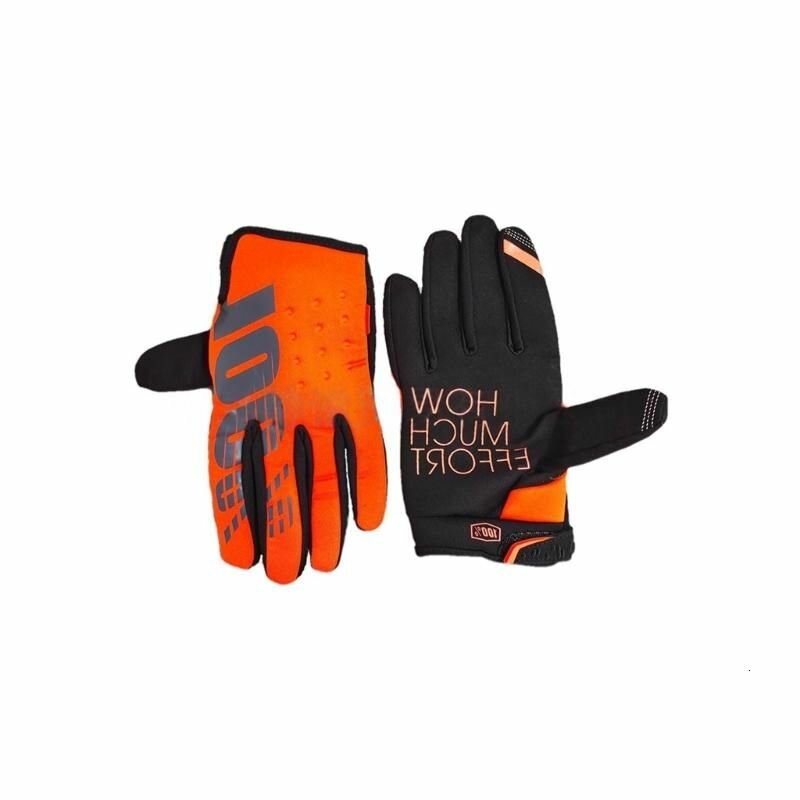 Термоцикловые перчатки с усиленными костяшками для BMX и даунхилла, Оранжевый - M