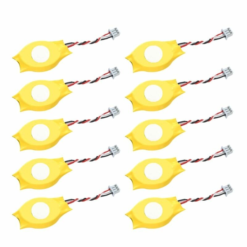 10 шт. новый ноутбук BIOS CMOS материнская плата для ноутбука ПК ПЛК 3 В CR2032 2032 литий-ионный аккумулятор с проводами 3-контактный кабель