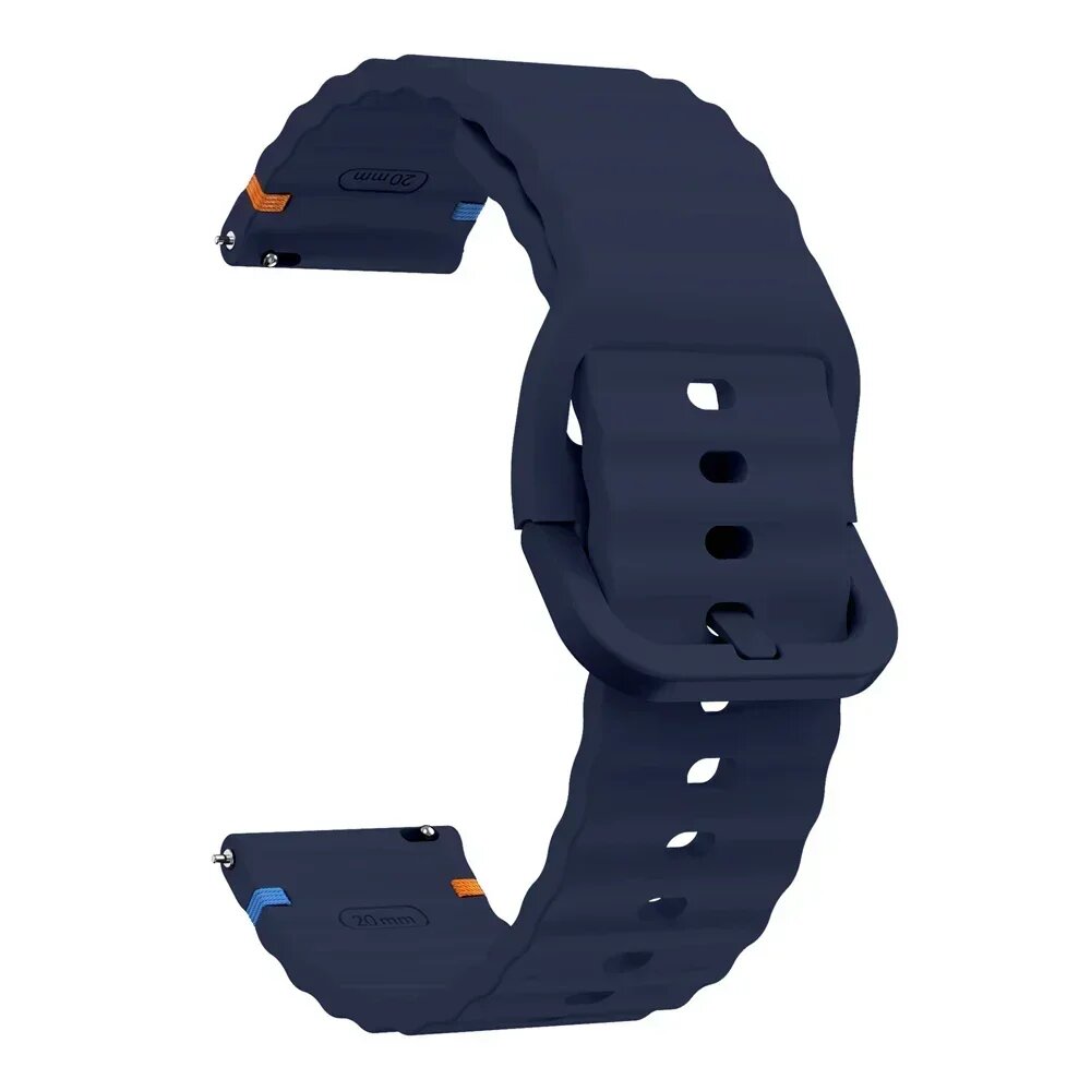Силиконовый ремешок YEELUSEE темно-синий 20/22 мм для Garmin Forerunner 570