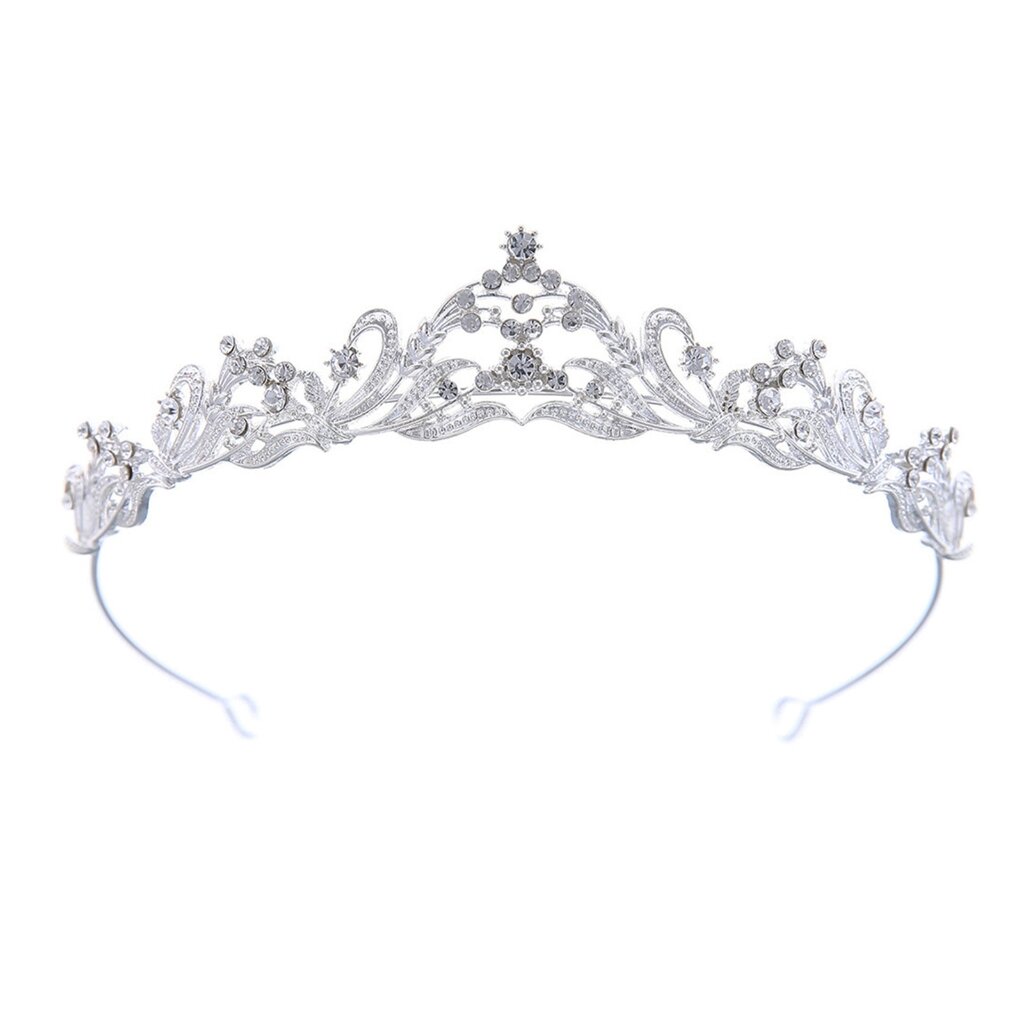 Свадебный аксессуар для волос Серебряные кристаллы Диадемы для элегантного и изящного образа