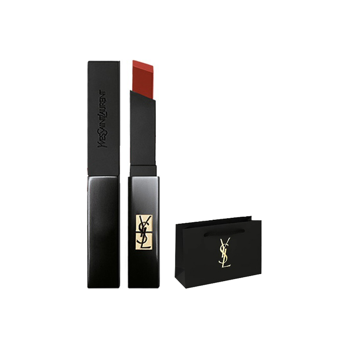 Помада женская SAINT LAURENT Little Black Stripes Fine Tube Velvet, оттенок N°305 Naked Dirty Orange