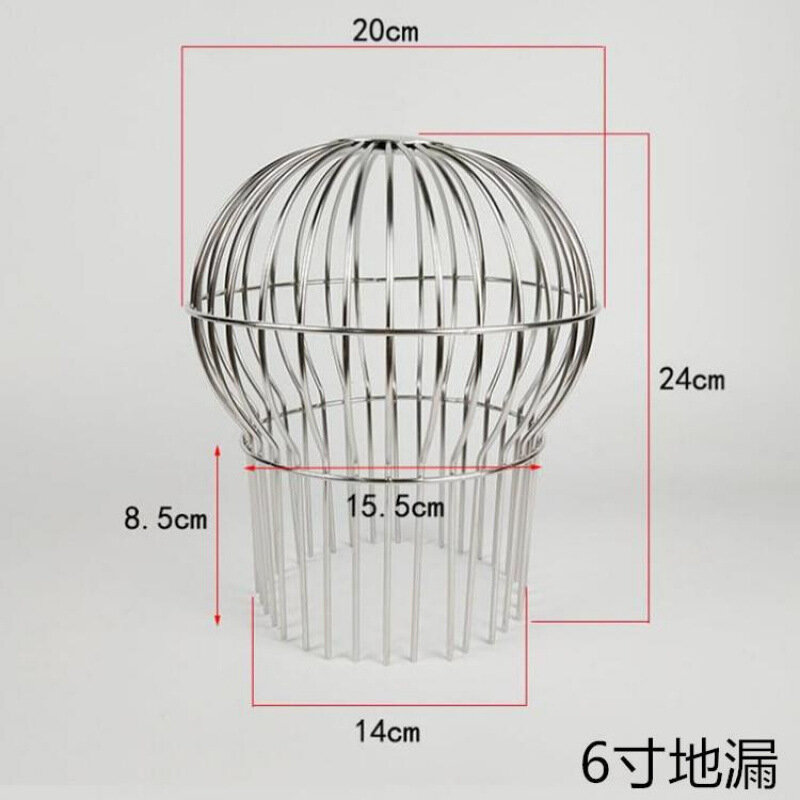 Напольный слив из нержавеющей стали для крыши с антиблокировочным фильтром для мусора, сепаратором отходов и крышкой для дождевой воды.