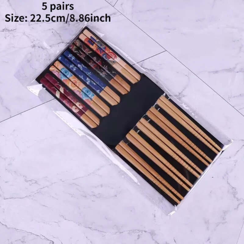 Бамбуковые палочки для еды 5 пар 6--5 pair