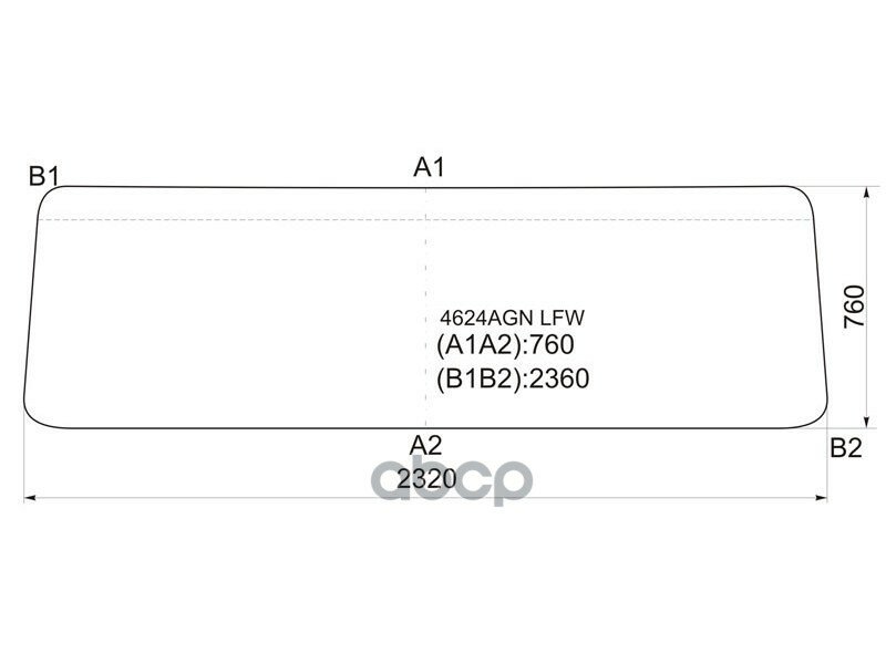 Стекло лобовое DAF 95 88-08 XYG арт. 4624AGN LFW