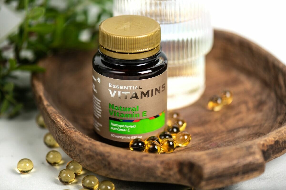 Натуральный витамин E Essential Vitamins,60 капсул