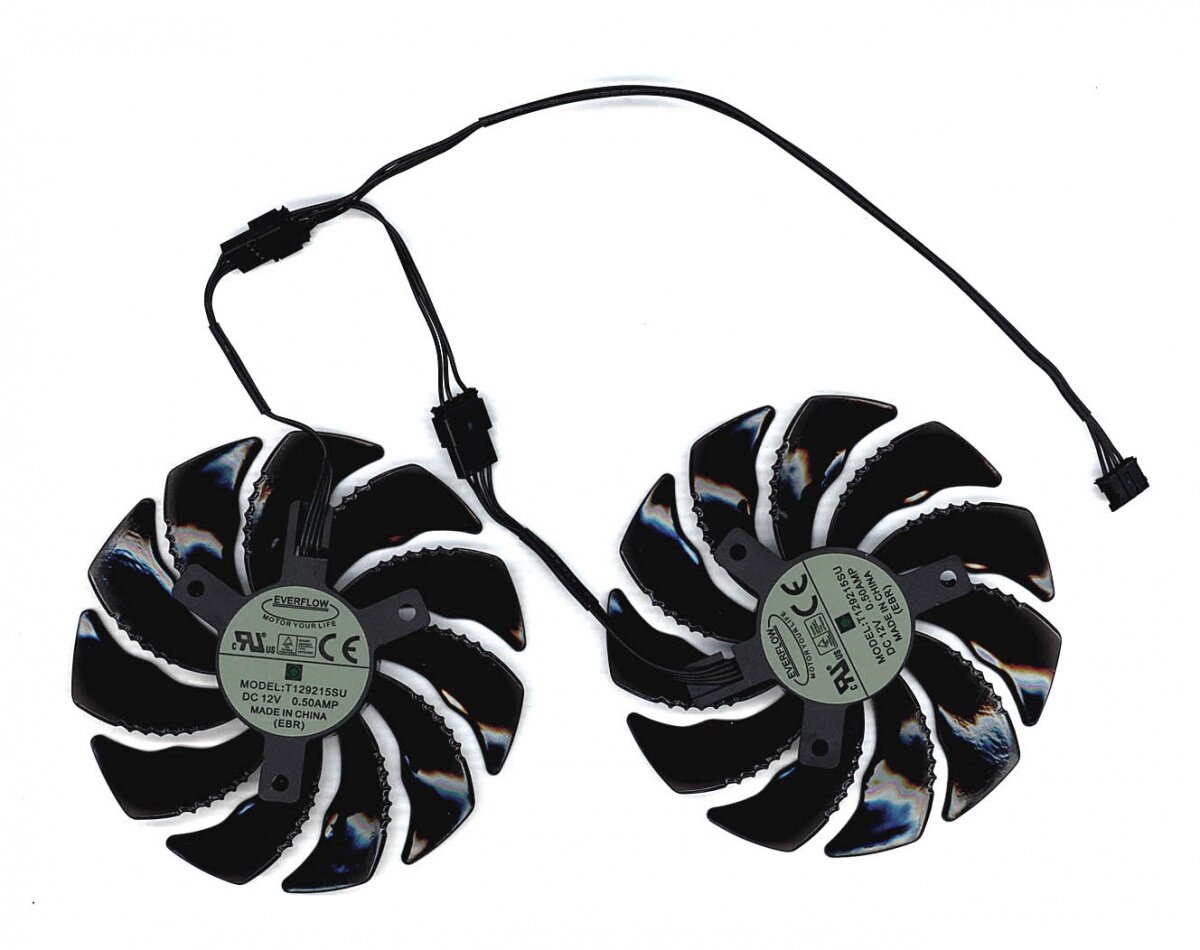 Вентилятор (кулер) для видеокарты RX 580 Gaming 8G (88 мм) 4-pin двойной