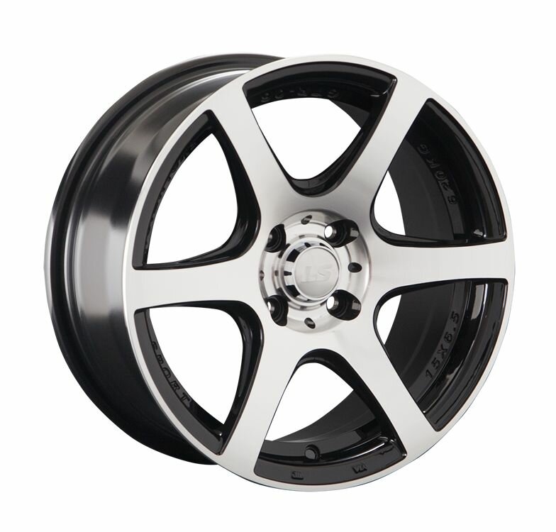 Колесный диск LS LS328 17x7.5" PCD5x114,3 ET40 D67,1 черный глянцевый с полированными лучами