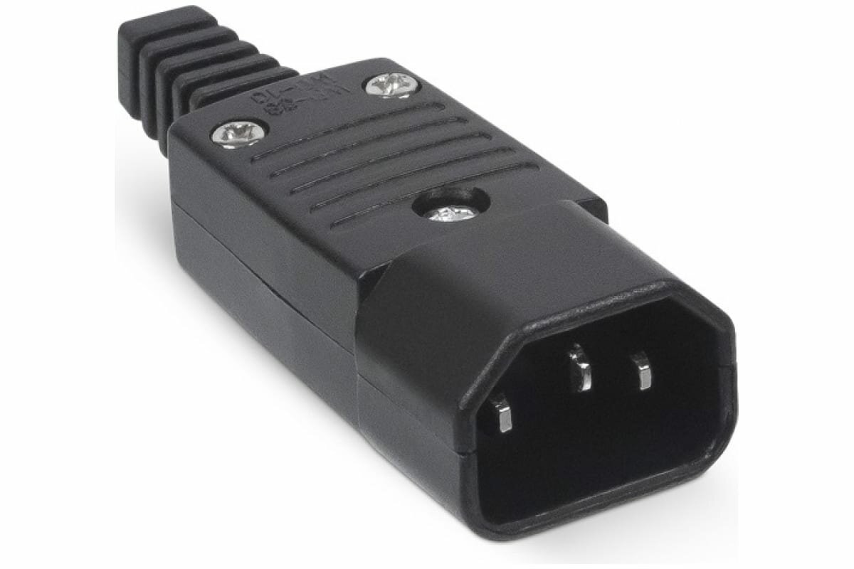 Cabeus Разборная вилка C14 10A 250V черная IEC-320-C14 для питания электронной техники