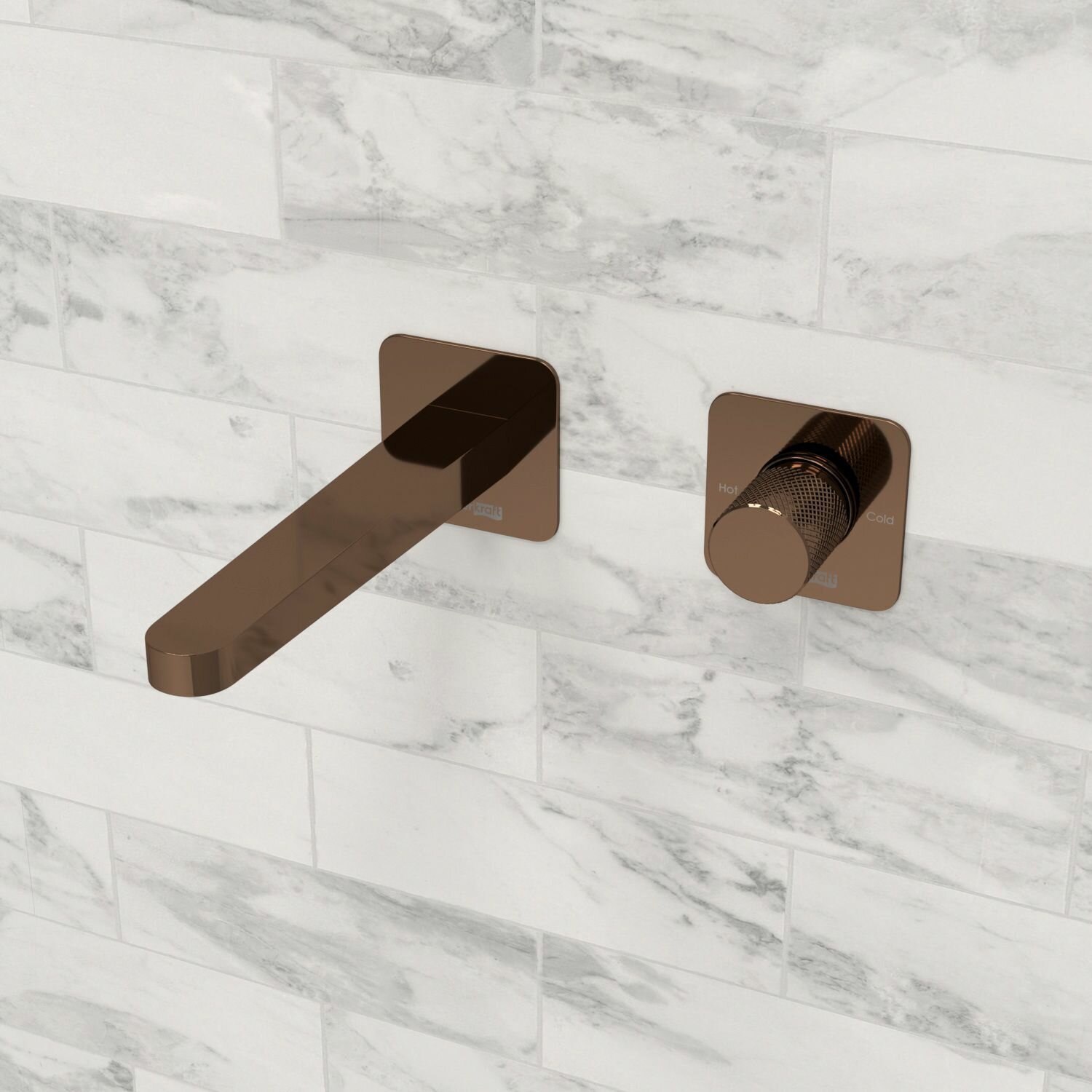 Встраиваемый смеситель для раковины WasserKRAFT, Розовое золото