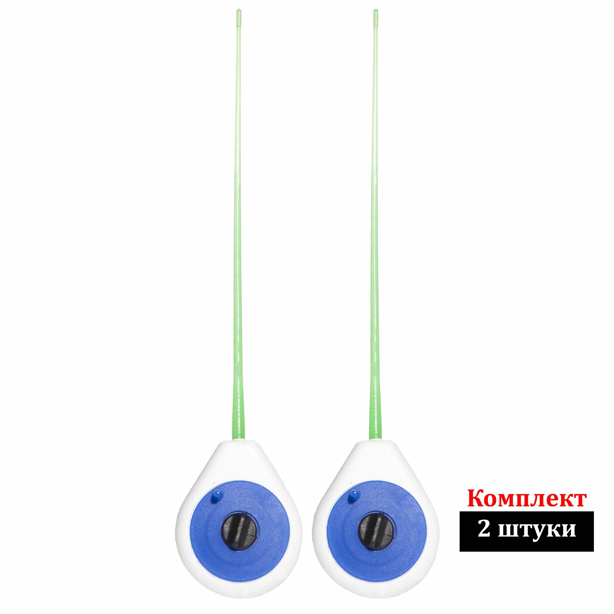 Удочка зимняя Балалайка (с подставкой, пенопласт, Белоруссия) синяя /2штуки/