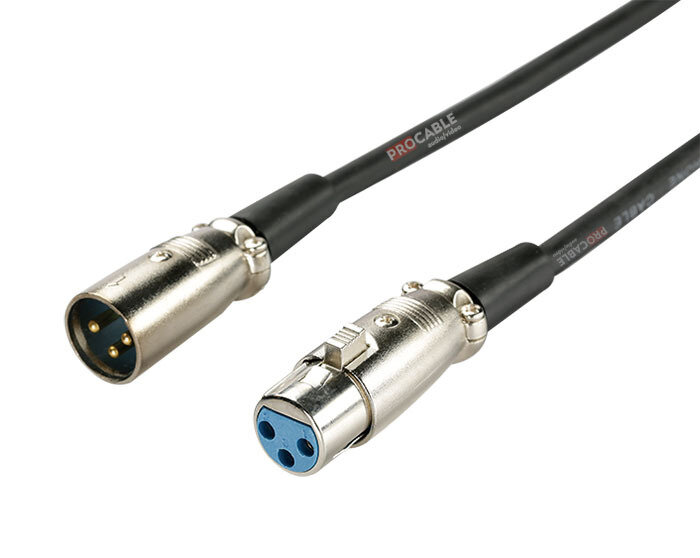Микрофонный шнур XLR-XLR (штекер-гнездо) (в экране OD 5.0мм) Длина: 75 cм