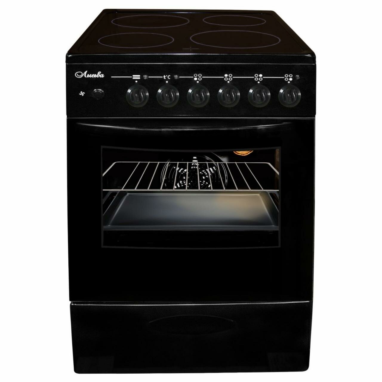 Плита стеклокерамика Лысьва EF 4004МK 00 (ЭПС 404МС) (черная. классика С)