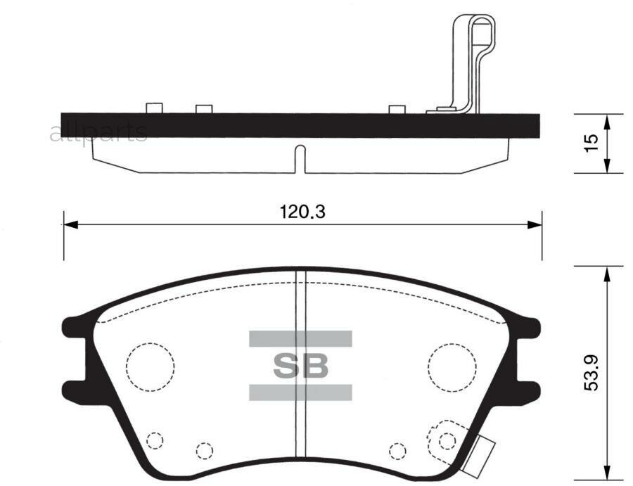 SANGSIN BRAKE SP1147 Колодки торм. дисковые Hi-Q HYUNDAI ELANTRA(=AVANTE) XD 1.5