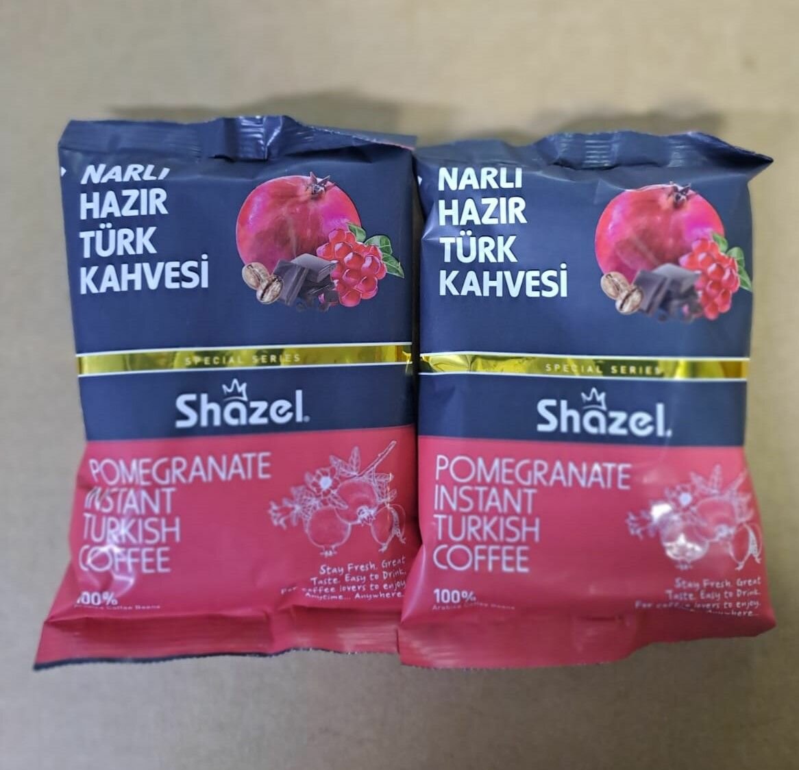 Молотый турецкий кофе Shazel со вкусом гранат 2 шт по 100г