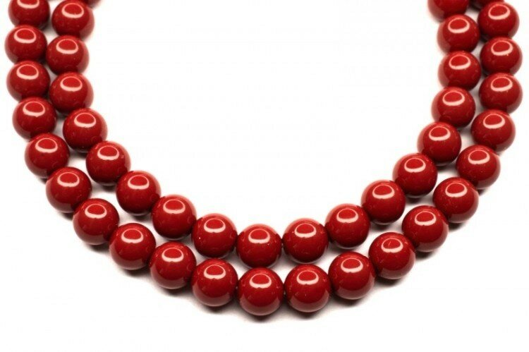 Жемчуг Preciosa Maxima, цвет cranberry, 6мм, 704-213, 10шт