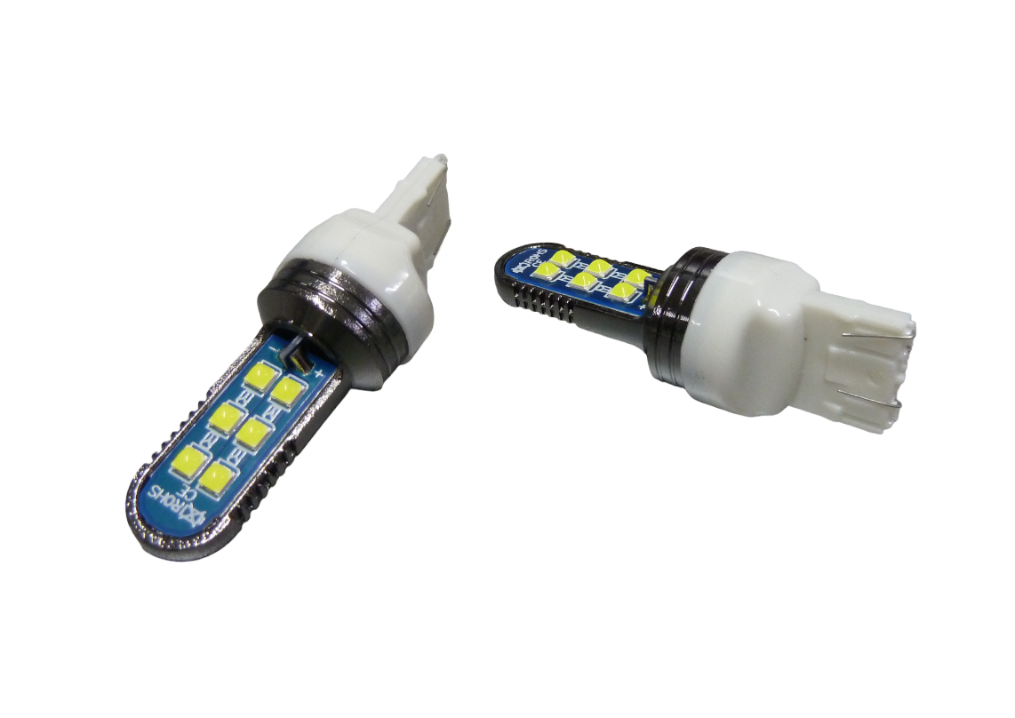 Светодиоды Klunger 7443-12 (чипы 3030) 9W 5000K 700Lm (W21/5W) 12V - 2 шт.