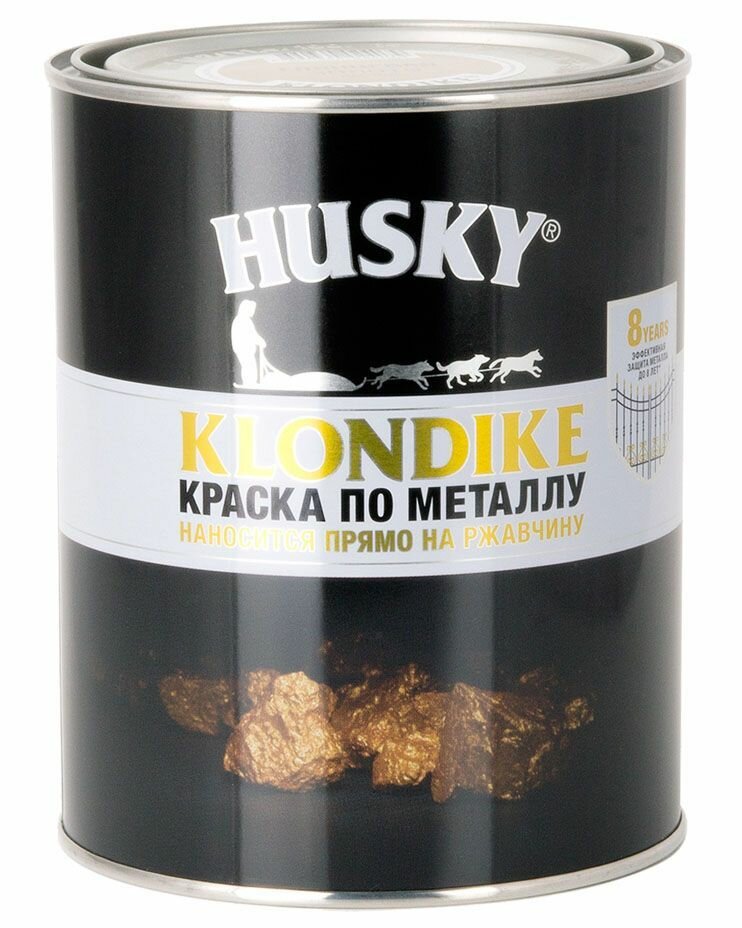 Хаски клондайк прозрачная эмаль алкидная по металлу база С глянцевая (0,9л)