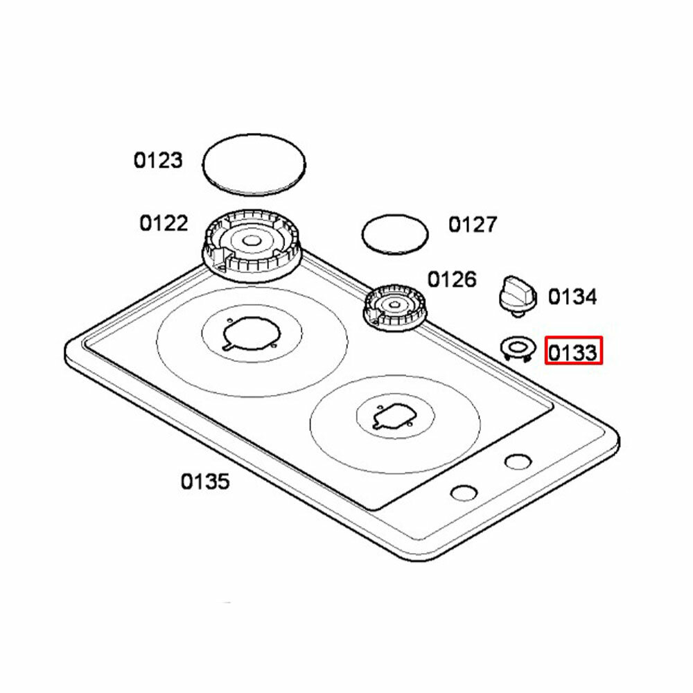 Кольцо уплотнительное d=40mm ручки конфорки Bosch (429319) — фото 1