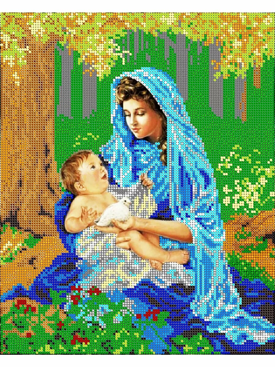 Набор со стразами Диамант картина Мамина радость 30*38 см