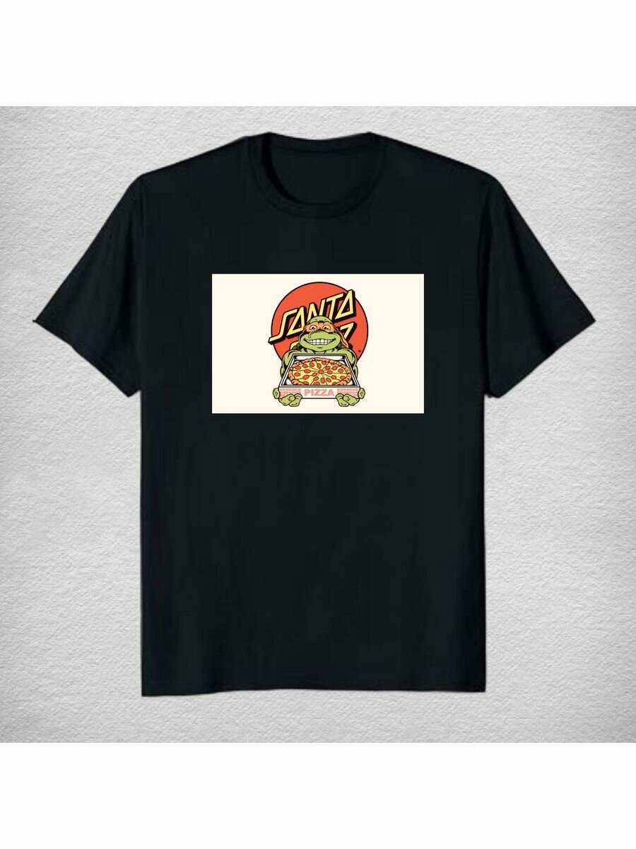 Футболка мультик черепашки ниндзя пицца