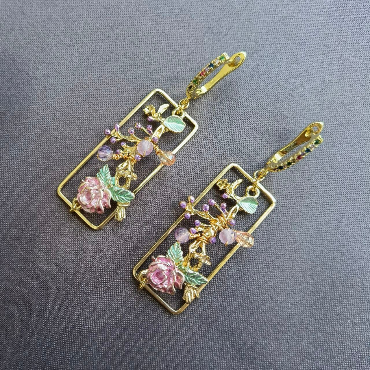 Серьги, аметист