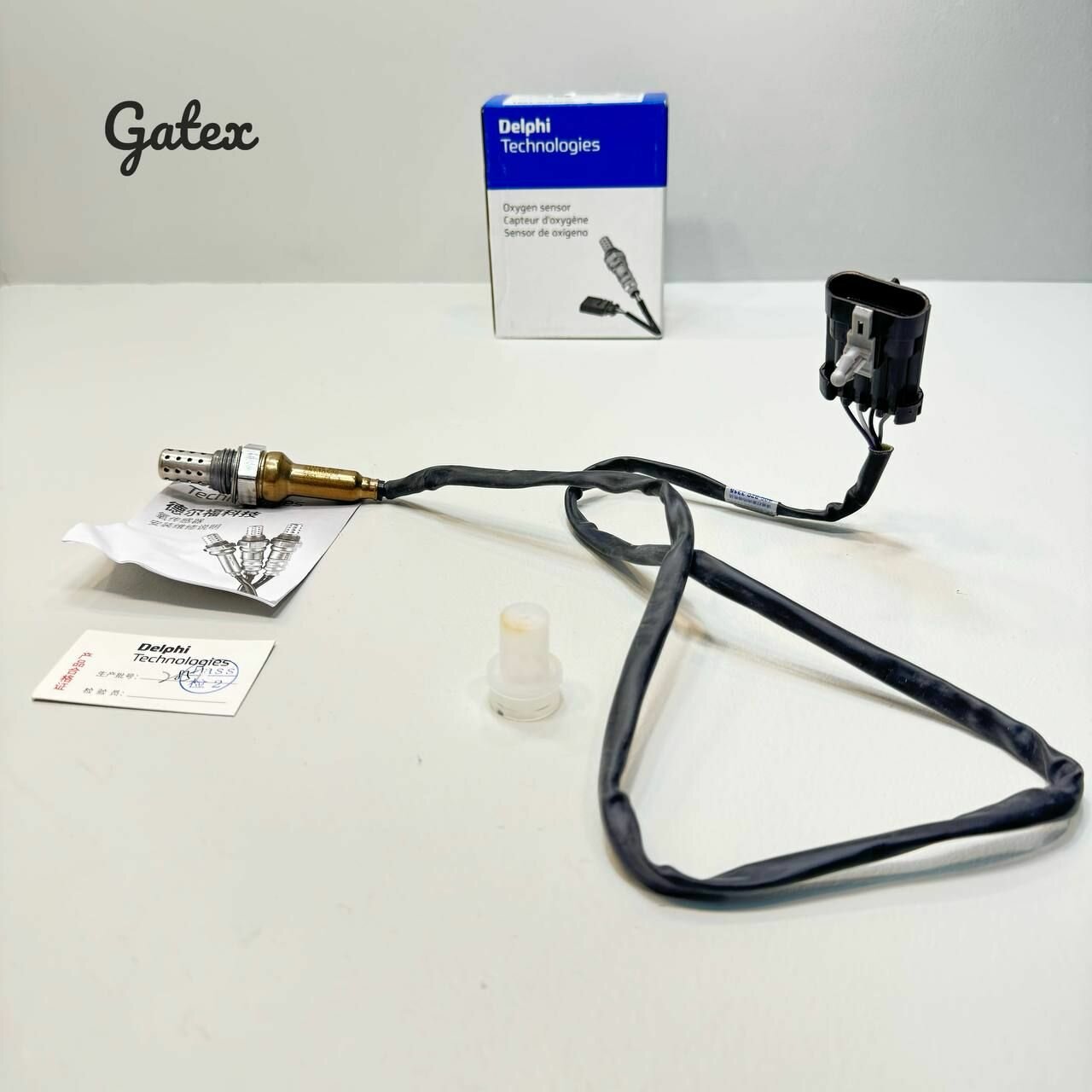 Датчик кислорода Great Wall Hover H2/H3/H5 верхний, длинный провод DELPHI SMW250917