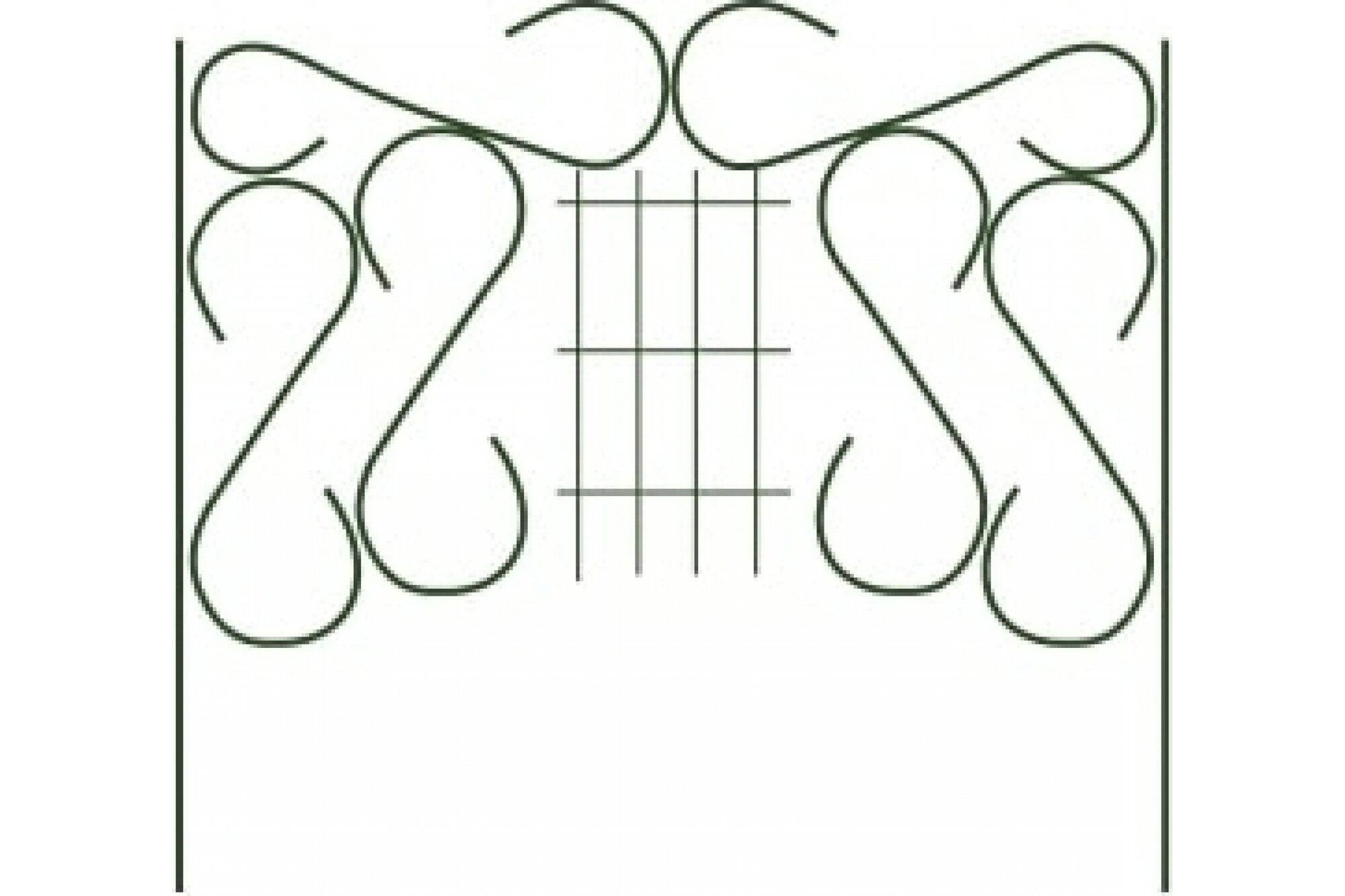 Заборчик Комбинированный 5 секций Green Line