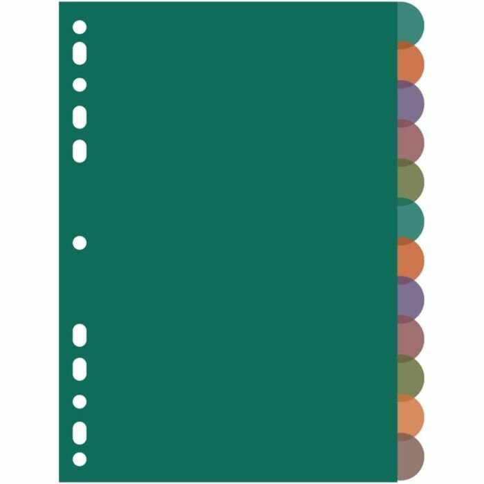 Разделитель листов deVENTE A5 210x165 мм цветовой, 12 листов, "Marandi", полипропилен 140 мкм