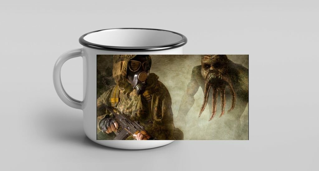 Кружка металлическая эмалированная Stalker/ Сталкер №1