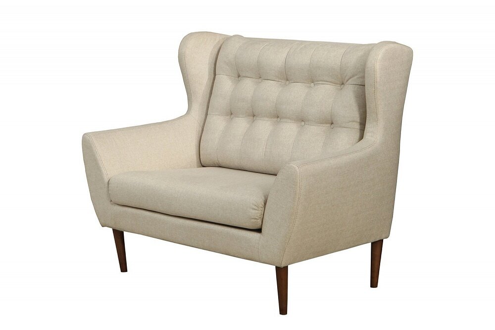 Прямой диван Ливерпуль Эко бежевый без трансформации, 146х87х98 см