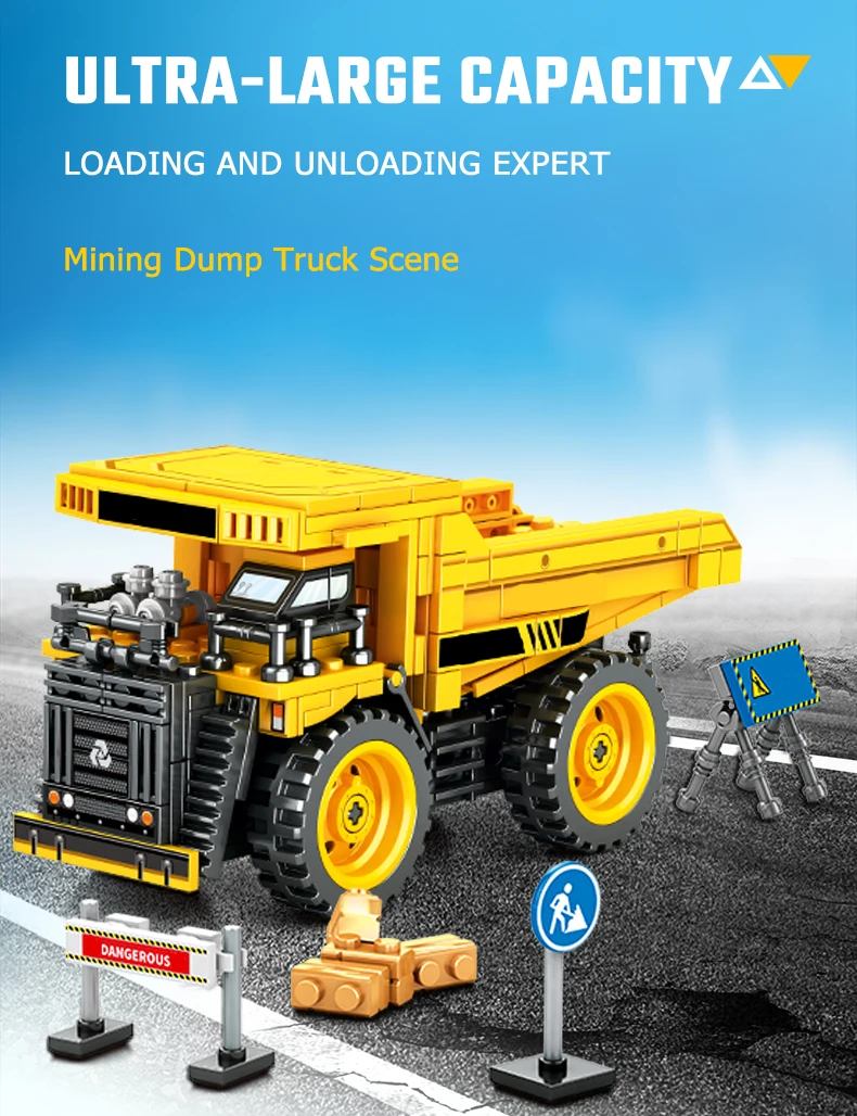 Конструктор игровой набор Sembo Block Самосвал карьерный Sany, 712040, 349 дет.