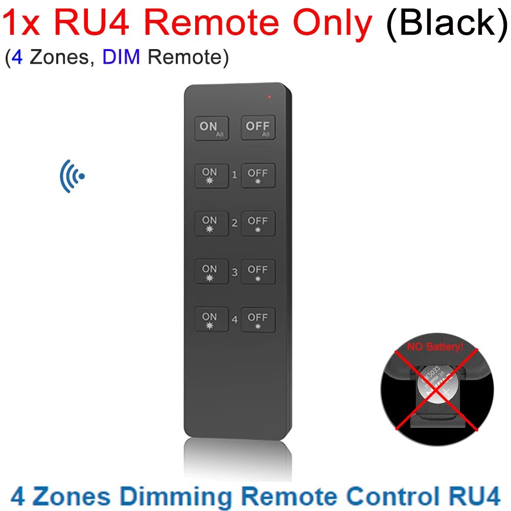 Veromount Tuya WiFi Диммер для LED ламп Черный, RU4 Remote Only