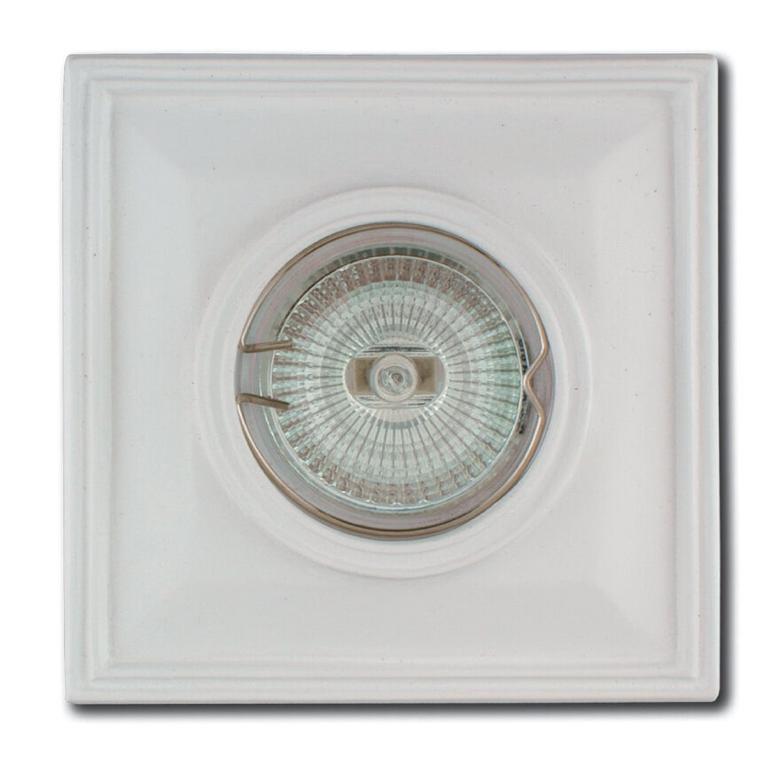 Гипсовый светильник SvDecor SV 7044 белый ф110 мм