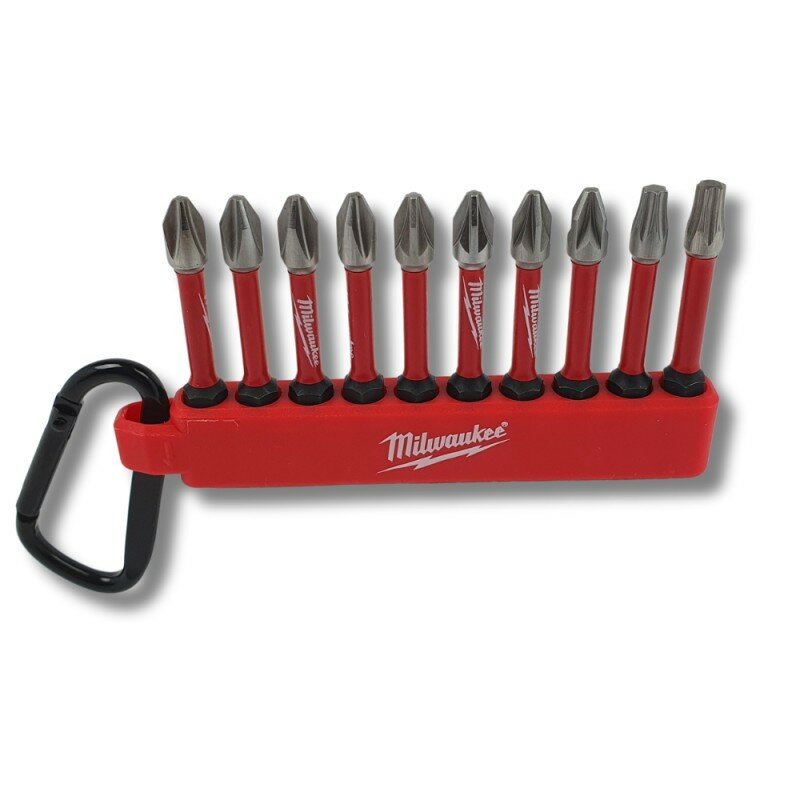 Набор бит 10 шт с карабином №2 Milwaukee ShW 4932492939