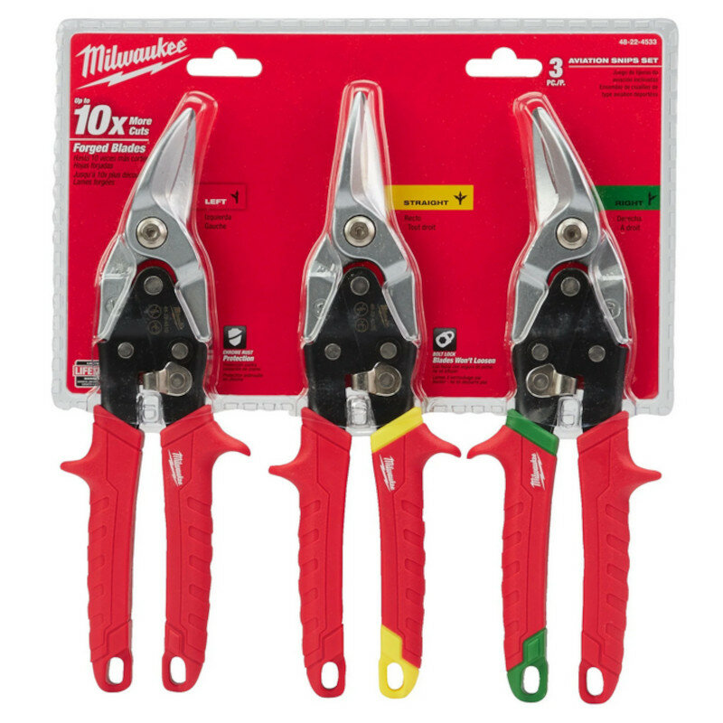 Набор ножниц по металлу Milwaukee 3шт 48224533