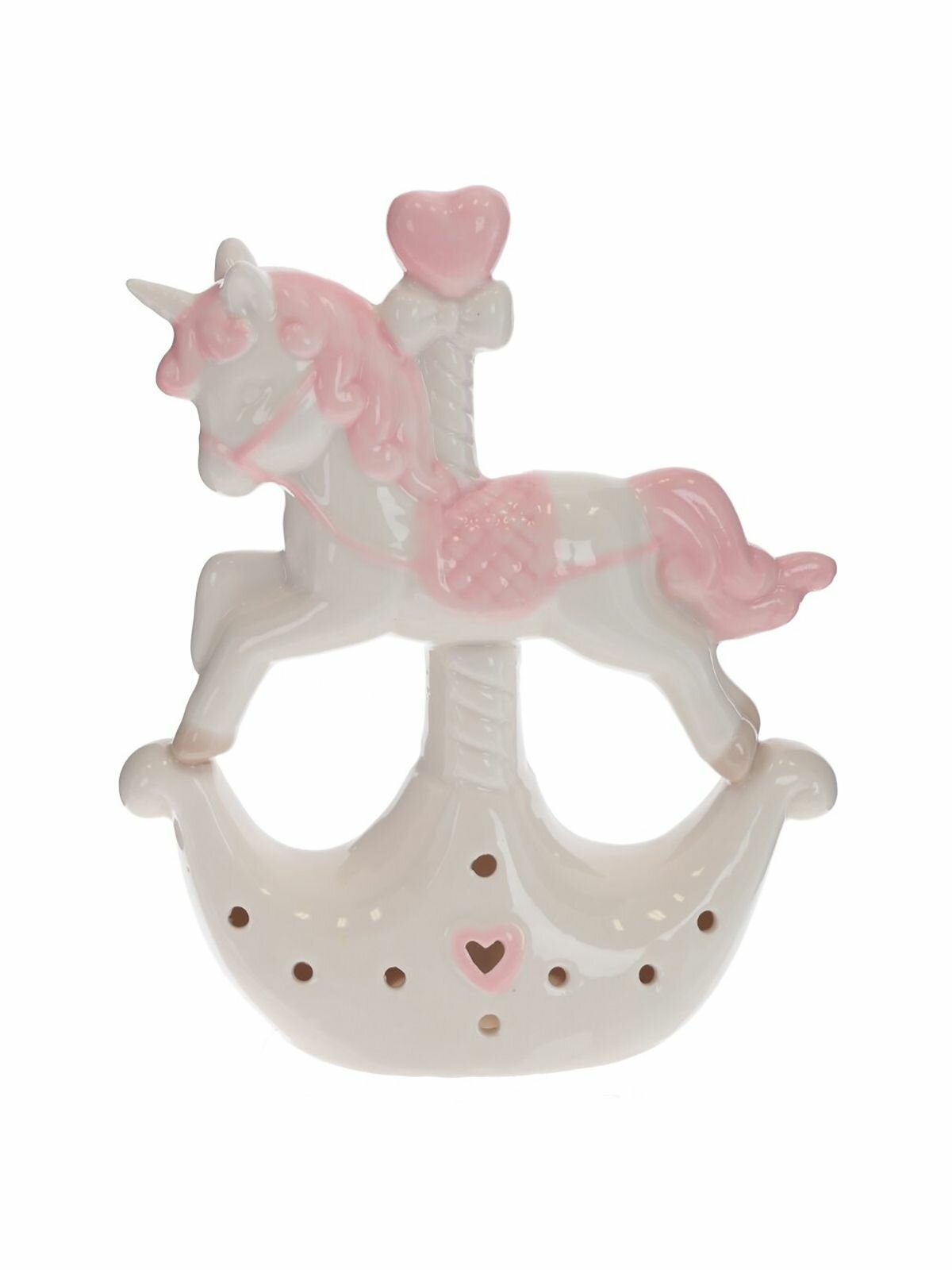 Статуэтка декоративная с подсветкой Remecoclub Единорог, фарфоровая, 14,5x12x5 см