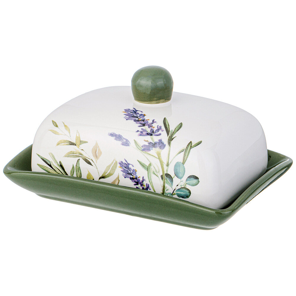 Масленка agness лаванда 17*12,5*8,5 см KSG-358-2150