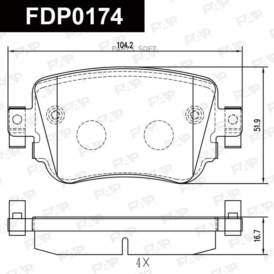 FDP0174 FAP Тормозные колодки для дисковых тормозов