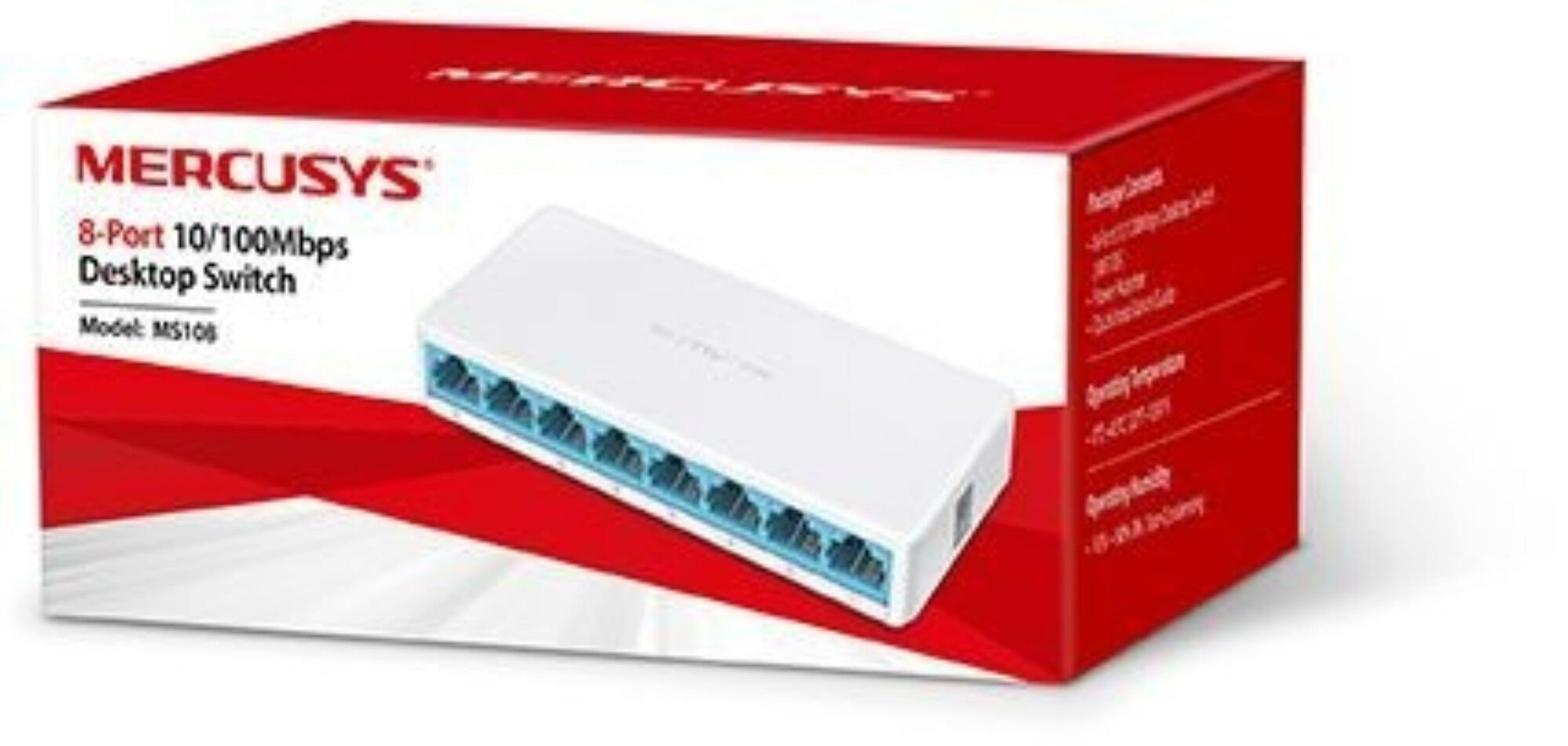 Коммутатор Mercusys MS108 8x100Mb неуправляемый