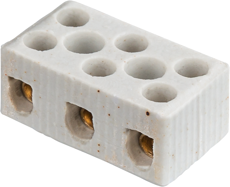 Клеммная колодка Navigator / Навигатор КЗВ NTB-HCR-3-35/WH винтовая, в корпусе из керамики белая, 3 пары, сечение 2.5-8мм2, 35А, 600В / электрика