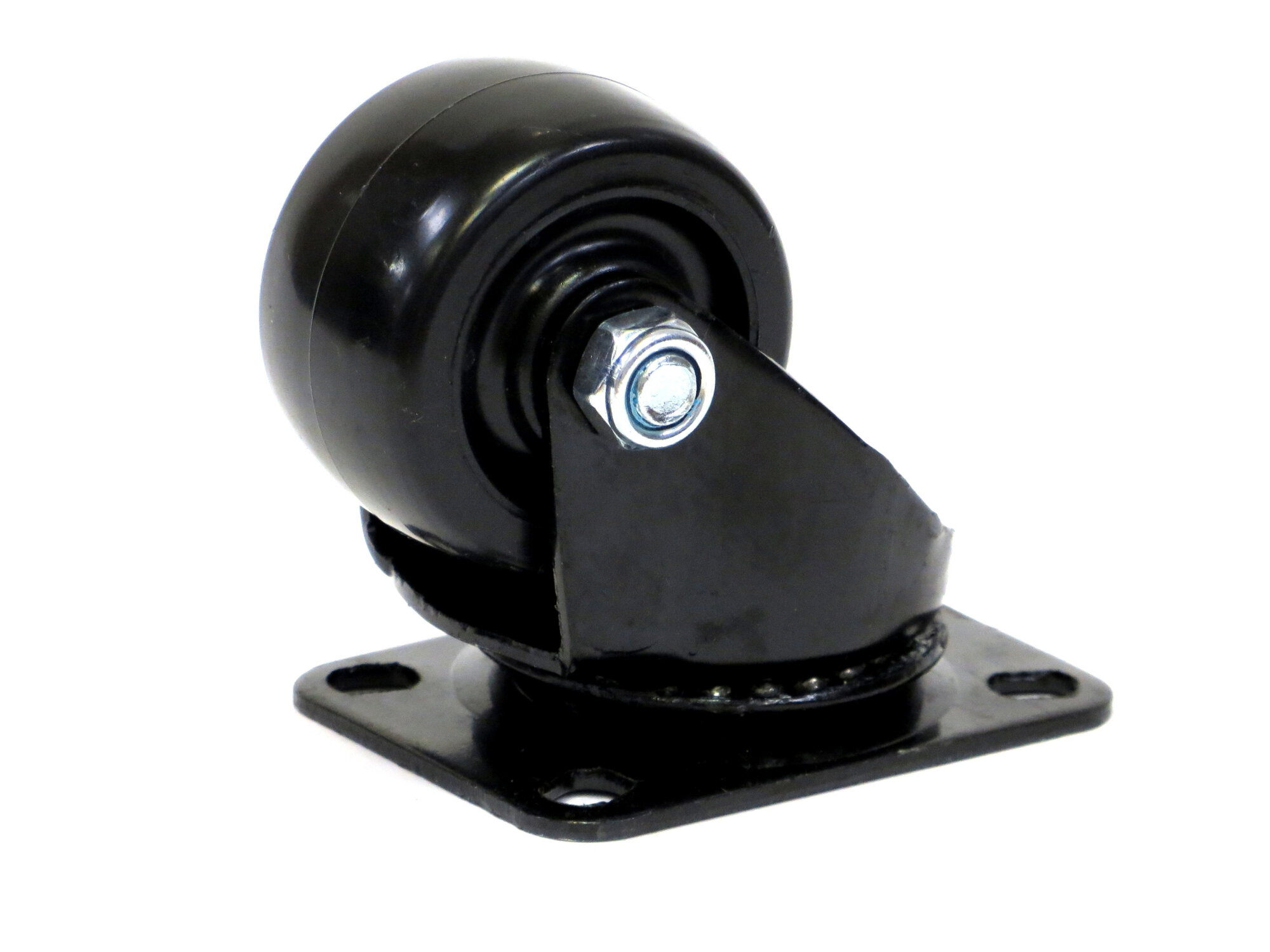 Колесо поворотное HC-3302-PPB-050-BK (г/п 100кг, Ф 50мм), крепление платформа