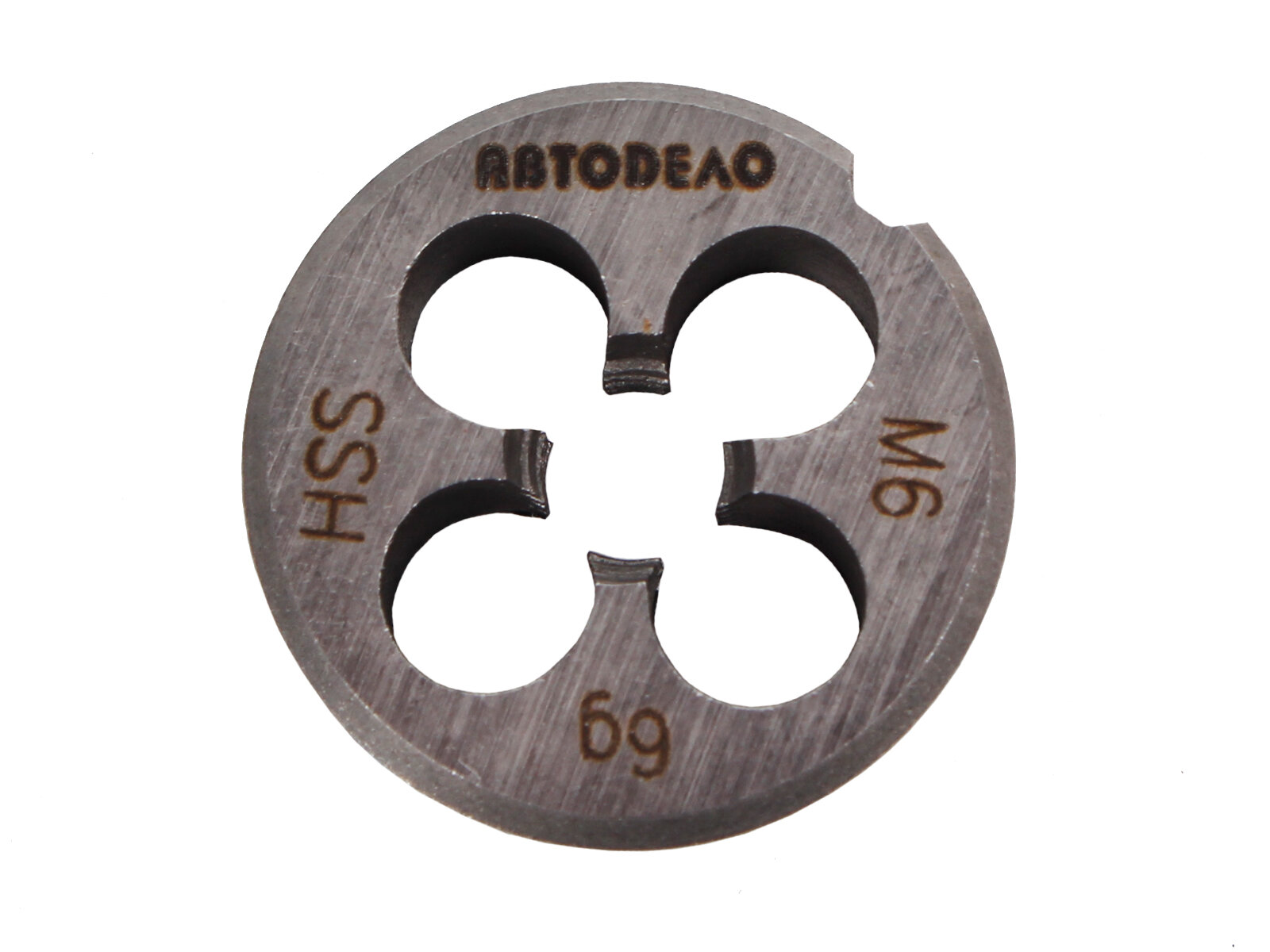 Плашка M6х1.0 D-20 мм АвтоDело (40876), инструментальная сталь, 1шт.