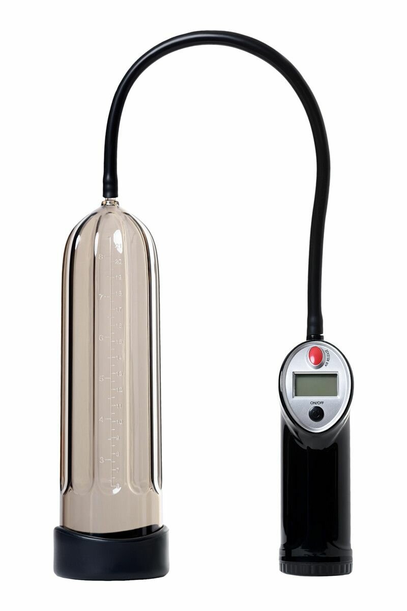 Помпа для пениса Sexus Men Expert, полуавтоматическая, с манометром, ABS пластик, черная, 27 см, 7