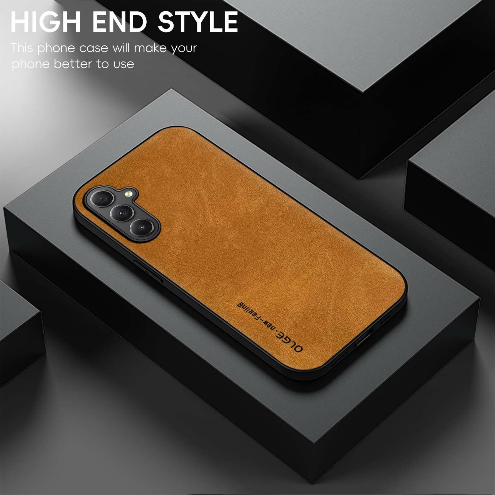 Чехол на Samsung Galaxy A35 5G /(Самсунг Галакси А35) Роскошная кожа противоударный с защитой камеры