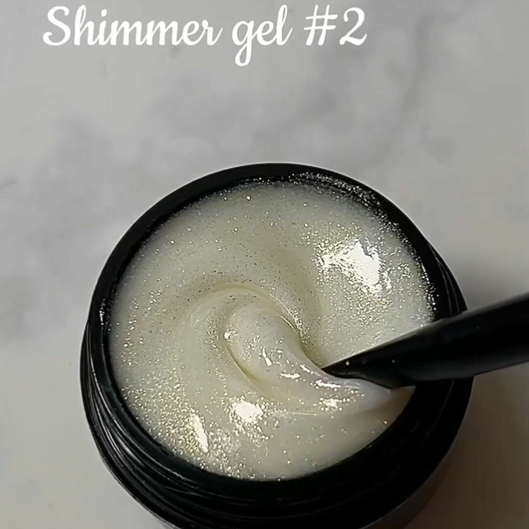 Y.ME Гель моделирующий Shimmer Gel 02 (молочный) 15 мл / с мелким шиммером, нюдового оттенка, для маникюра и педикюра