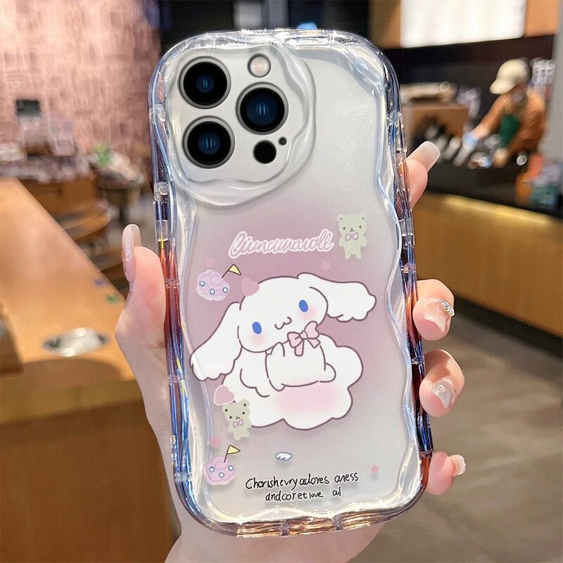 Прекрасный чехол для телефона Sanrio Cinnamoroll для iPhone 15 14 Transparent B, For iPhone 13 Pro