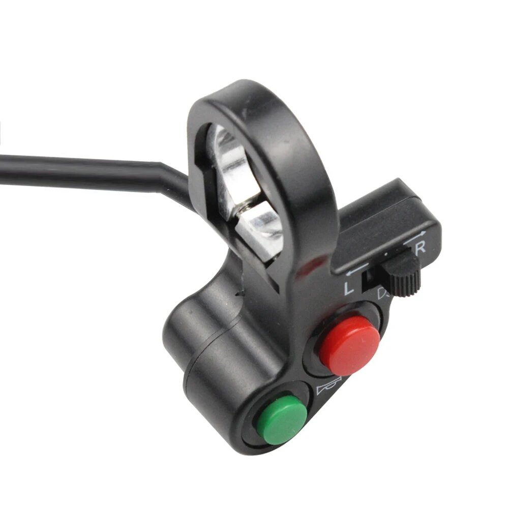 Переключатель на руле мотоцикла, электрический велосипед, скутер, звуковой сигнал поворота, кнопка включения/выключения, переключатель света, аксессуары для мотоциклов