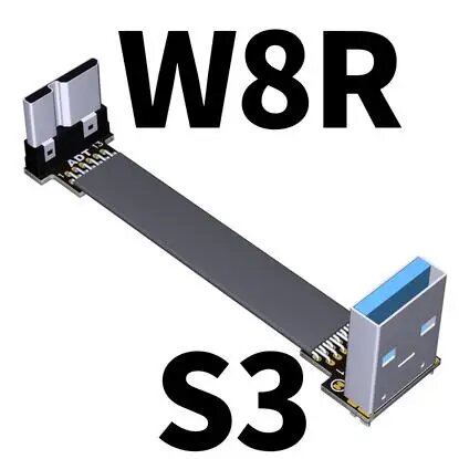 ADT-LINK кабель USB 3.0 Micro-B плоский экранирующий 0.3m, S3-W8R