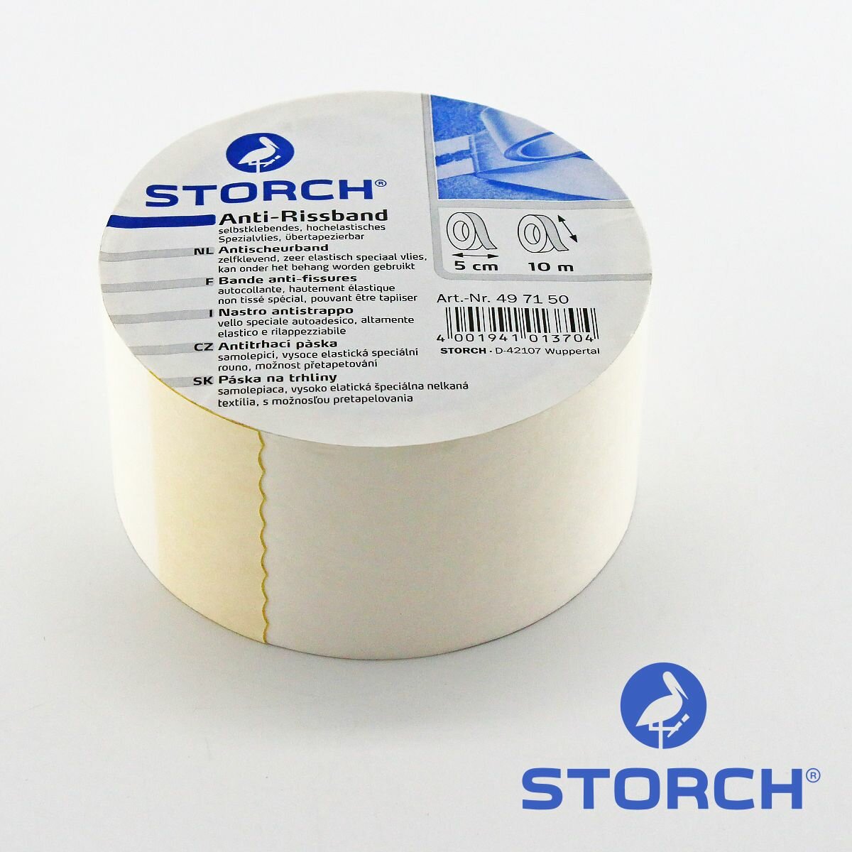 Лента реставрационная самоклеящаяся, флисовая ткань, 50мм х 10м STORCH